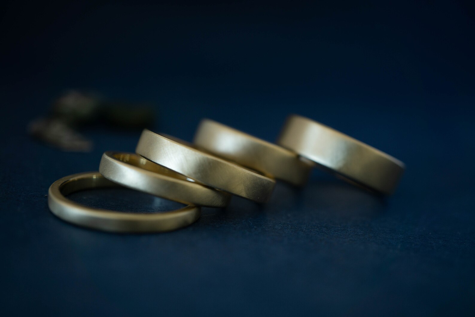 18k Gold Band Ring Brushed Wedding Band 18k Matte Gold - Etsy