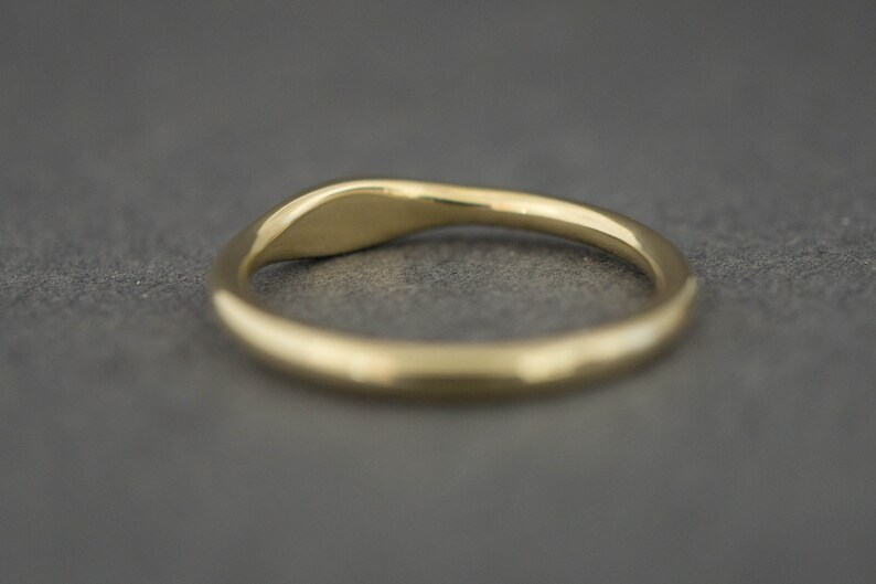 Solid gold pointer finger ring Signet gold ring women | Etsy