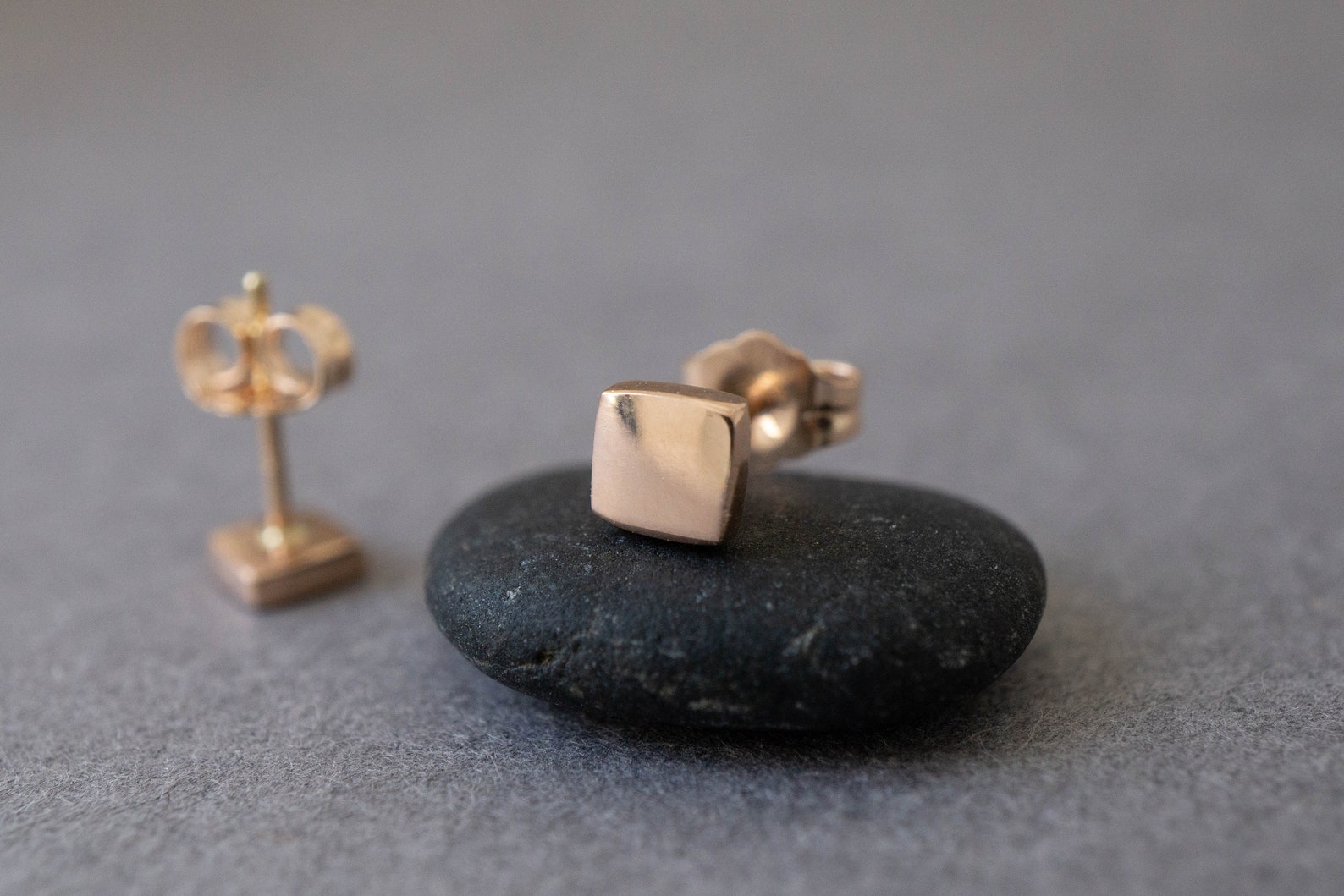 Solid Gold Earrings Studs Solid Gold Stud Earrings 14k | Etsy