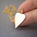 Solid Gold Heart Pendant Necklace Heart Necklace for Women - Etsy