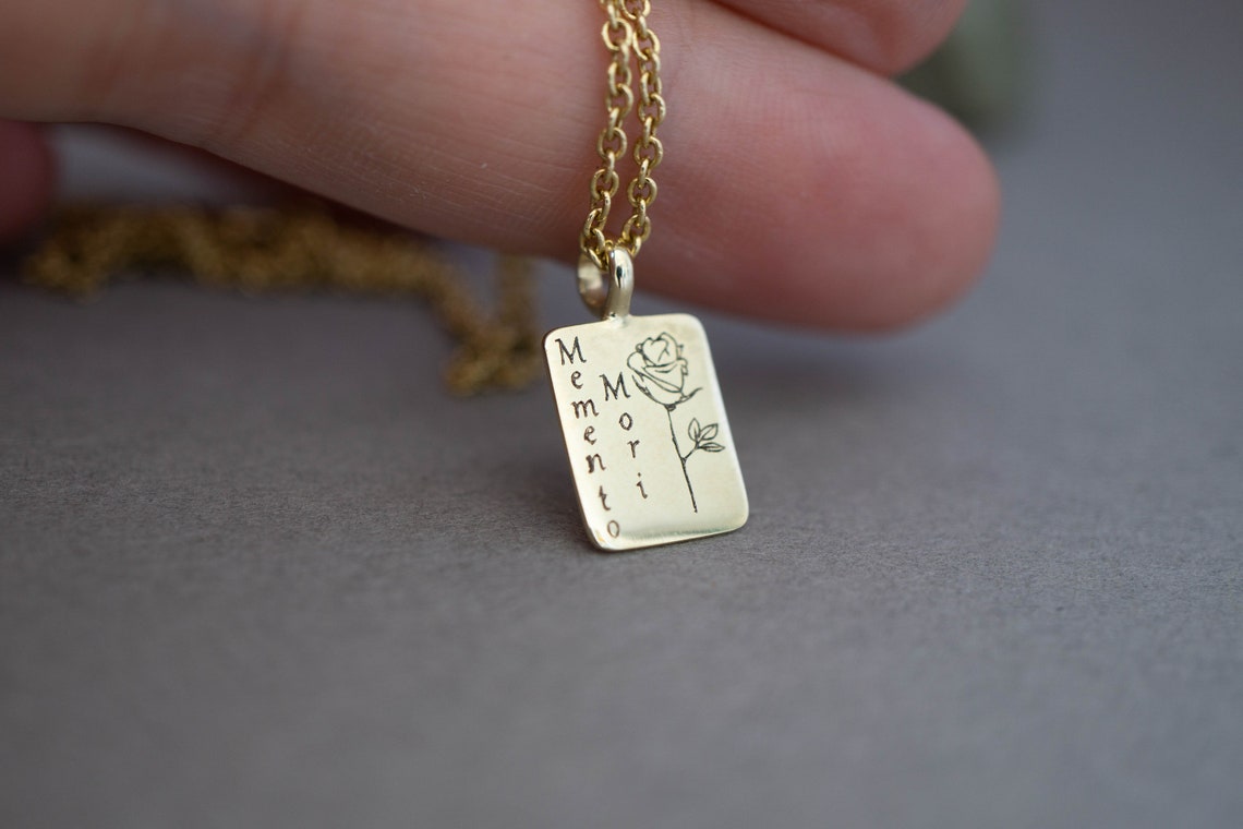 Gold Pendant Necklaces for Women Rectangle Gold Pendant - Etsy