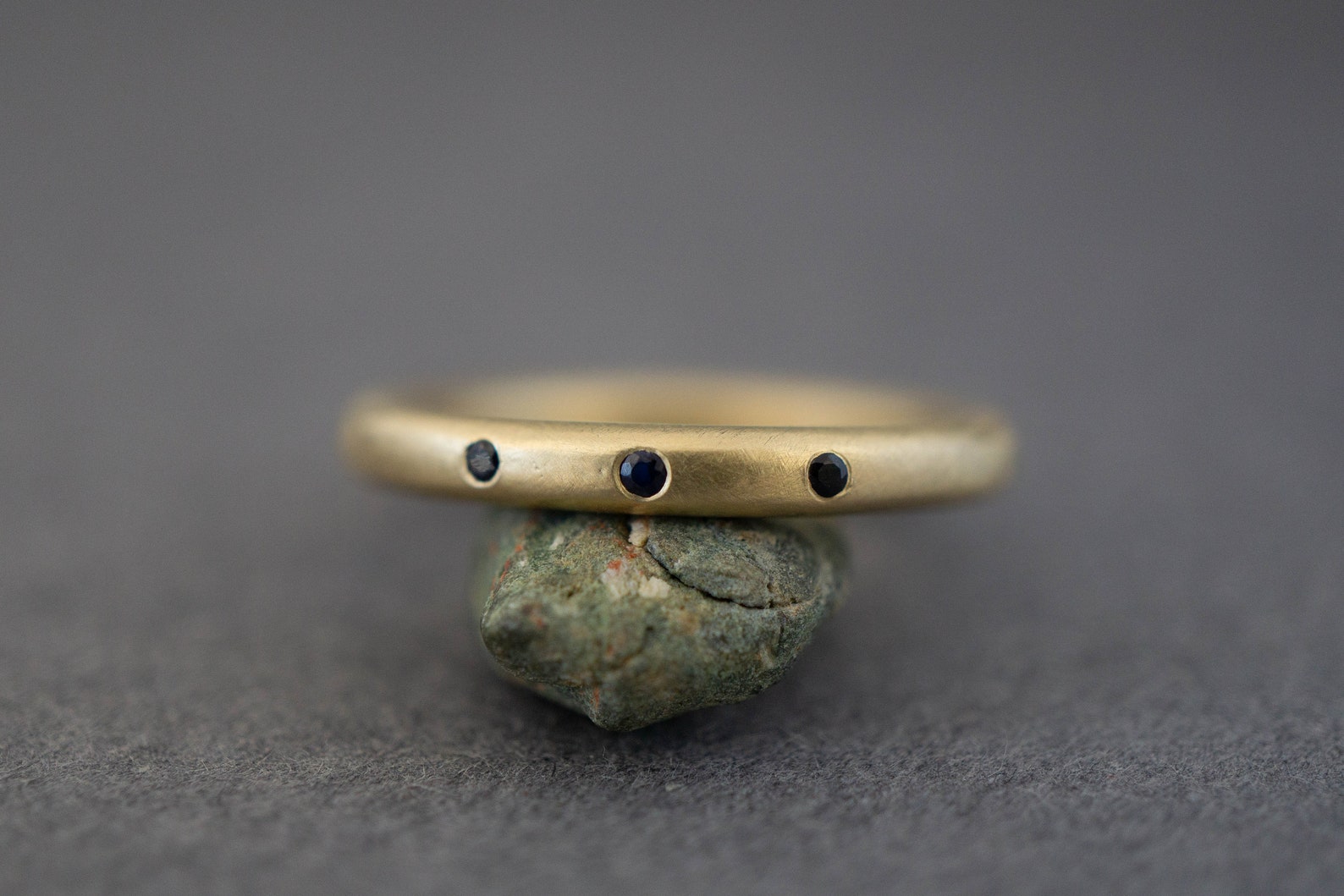 Stacker Ring Gemstones Rustic Gold Ring Womens Flush Set - Etsy