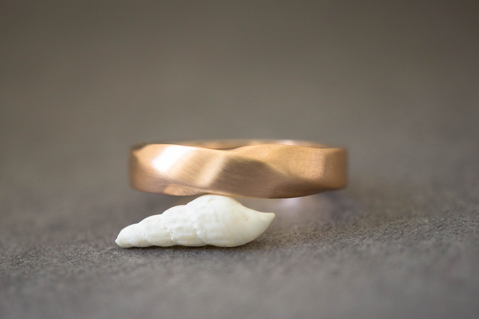 Rose Gold Mobius Wedding Band Mens Rose Gold Wedding Band | Etsy