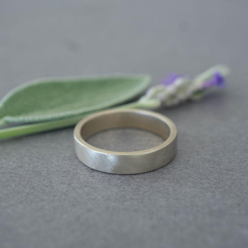 White Gold Wedding Band - Etsy
