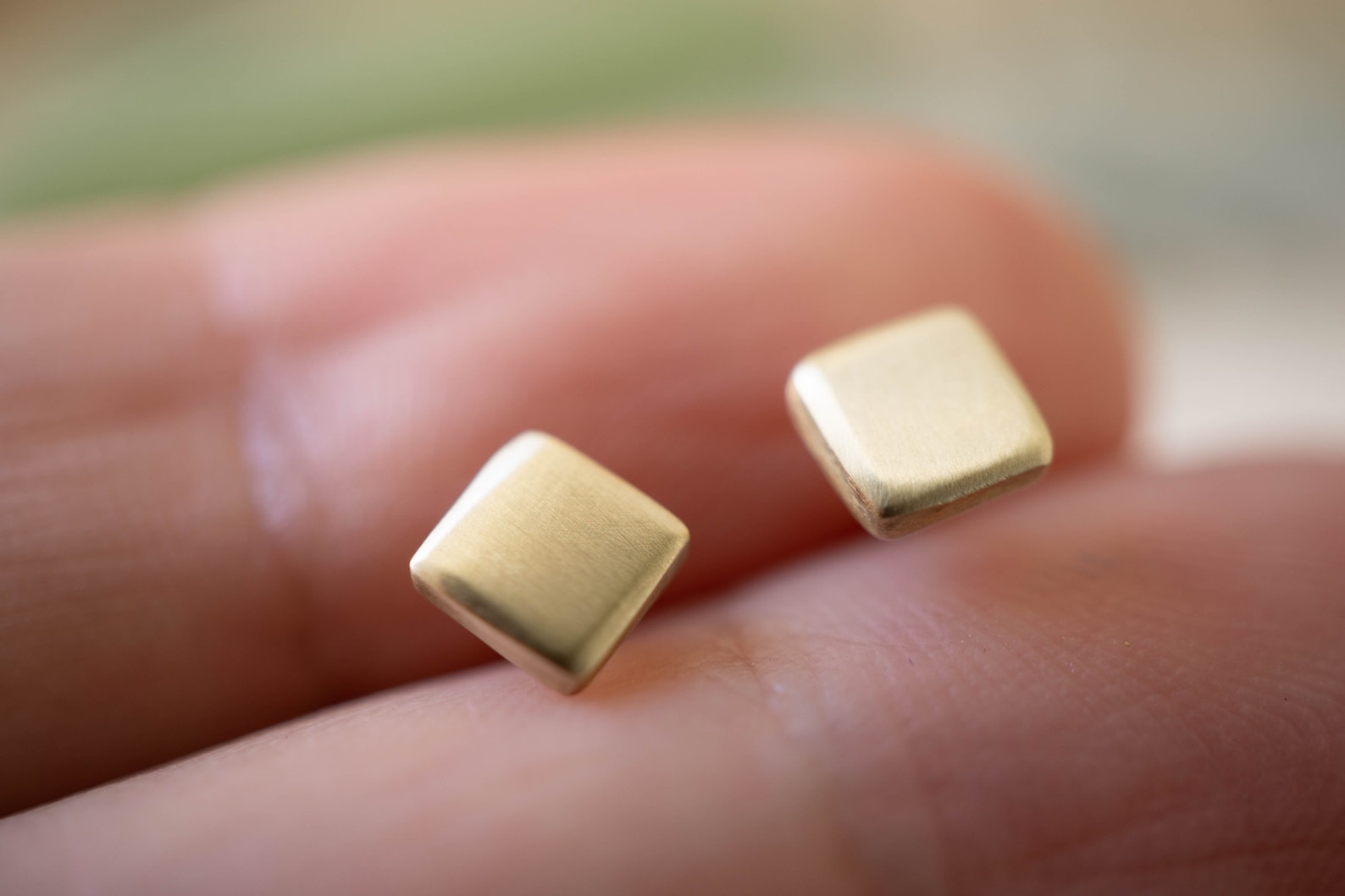 Solid Gold Earrings Studs Solid Gold Stud Earrings 14k | Etsy