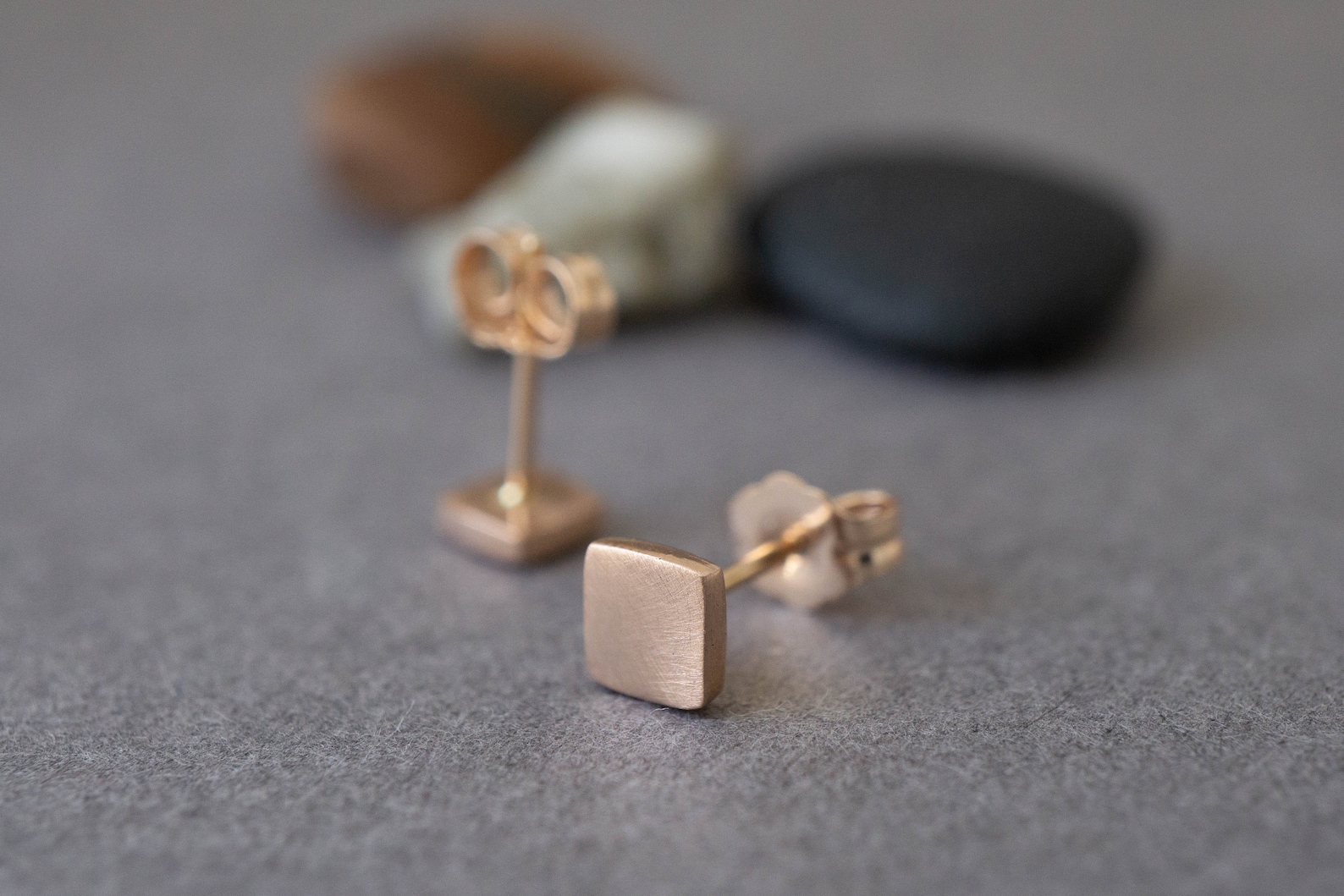 Solid Gold Earrings Studs Solid Gold Stud Earrings 14k | Etsy