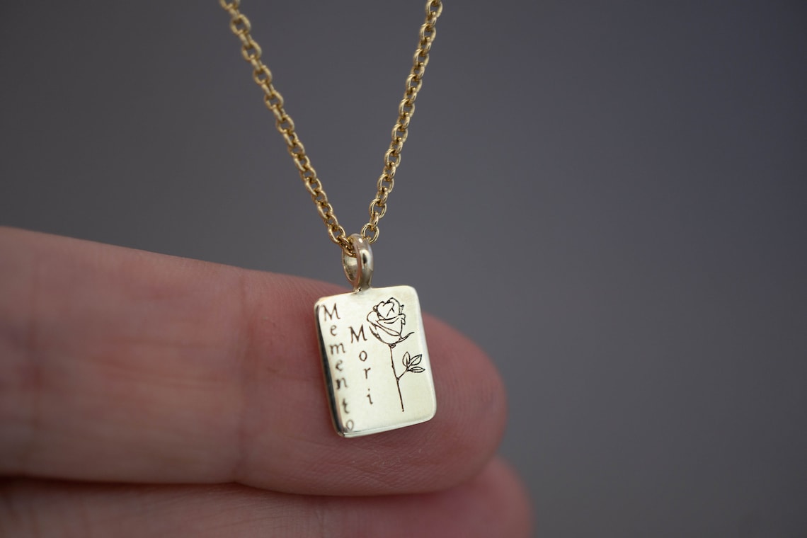 Gold Pendant Necklaces for Women Rectangle Gold Pendant - Etsy