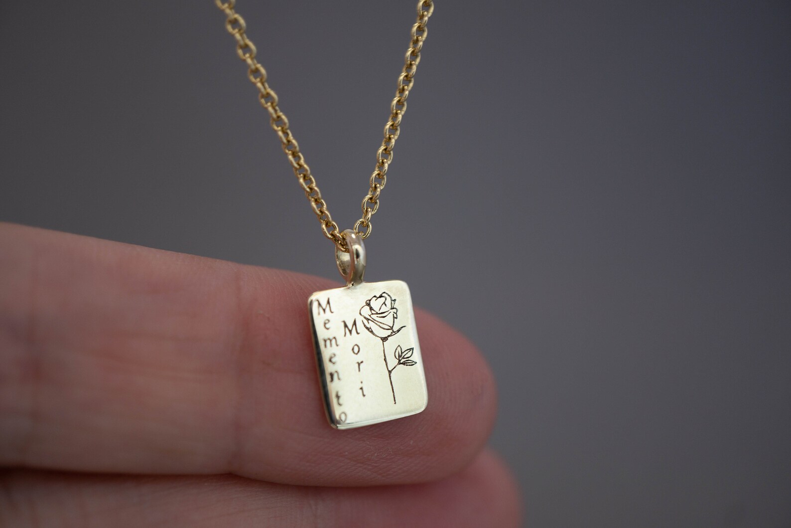 Gold Pendant Necklaces for Women Rectangle Gold Pendant - Etsy