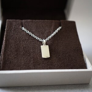 Solid Gold Tag Pendant - Tag Necklace Gold - 14k Gold Necklace Tag ...