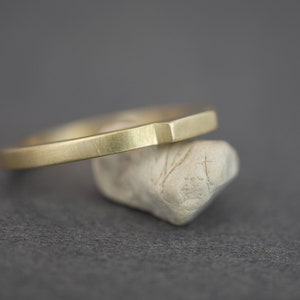 Geometric Solid Gold Ring Solid Gold Ring for Women Solid Gold Rings ...