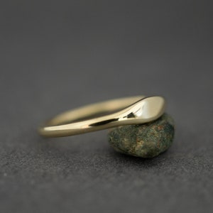 Solid Gold Pointer Finger Ring - Signet Gold Ring Women - Delicate ...