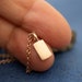 Solid Gold Tag Pendant Tag Necklace Gold 14k Gold Necklace Tag Small ...