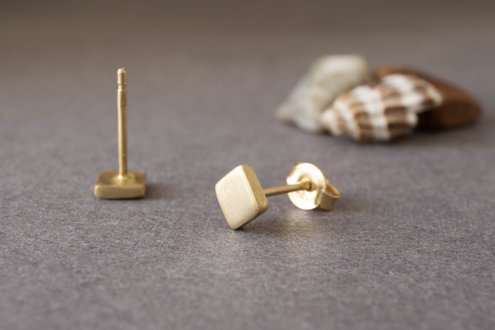 Solid Gold Earrings Studs Solid Gold Stud Earrings 14k | Etsy