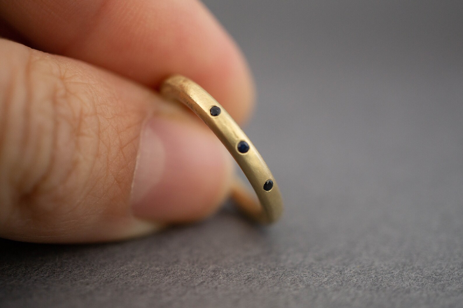 Stacker Ring Gemstones Rustic Gold Ring Womens Flush Set - Etsy