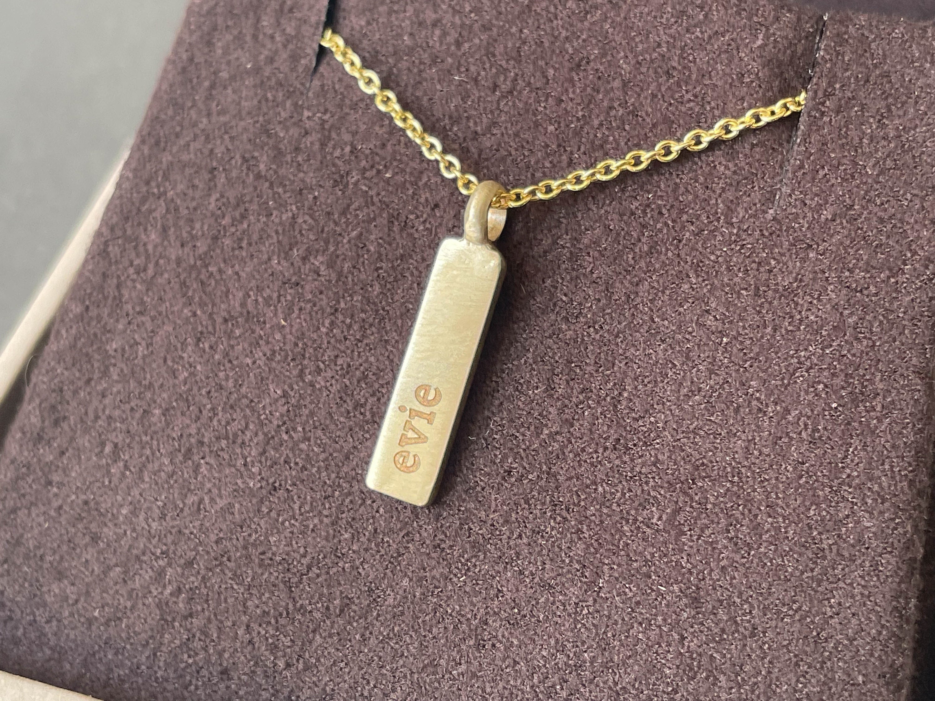 Solid Gold Tag Charm Solid Gold Tag Pendant 14k Gold Tag - Etsy