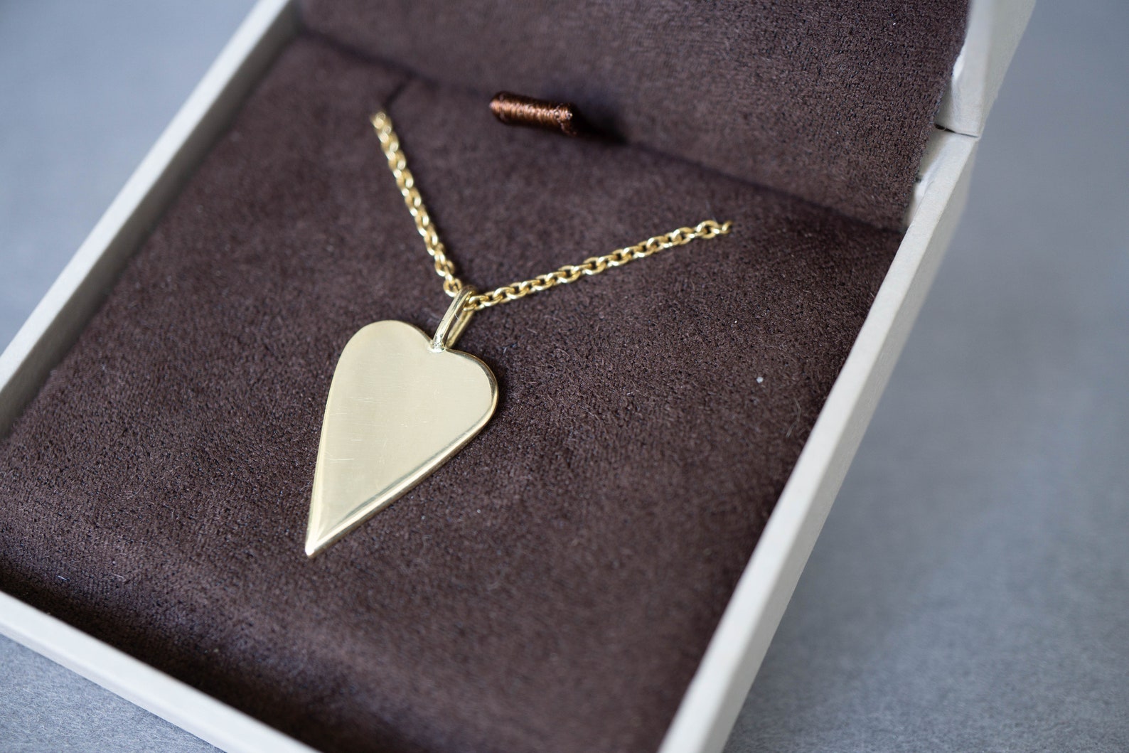 Solid Gold Heart Pendant Necklace Heart Necklace for Women | Etsy