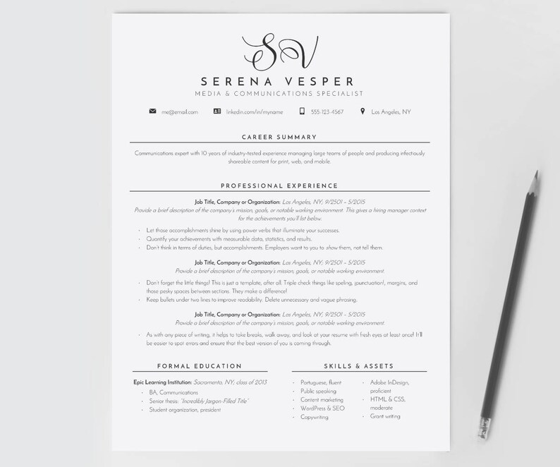 Chic Resume Templates