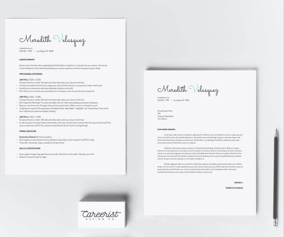 Whimsical Minimalist ATS Bot-friendly Resume Template Instant Download ...