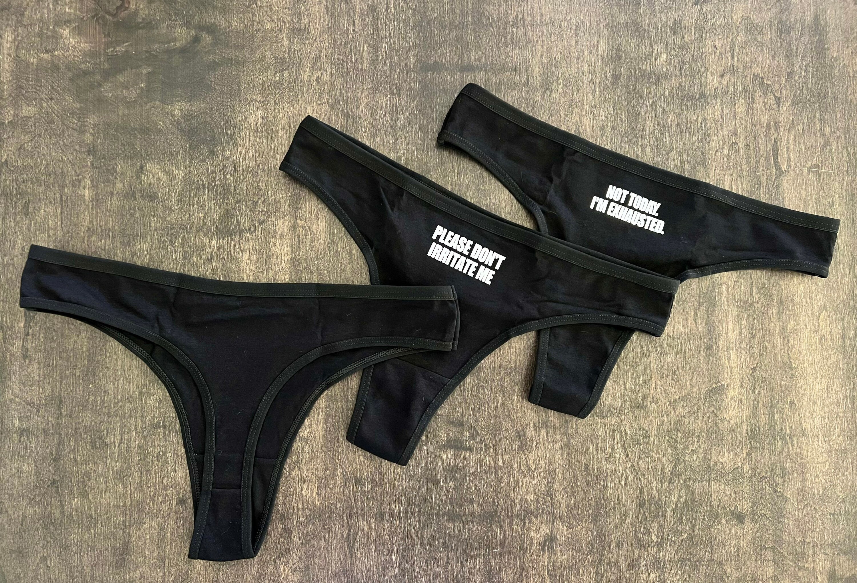 Custom Thong Panties- Custom Text - Etsy