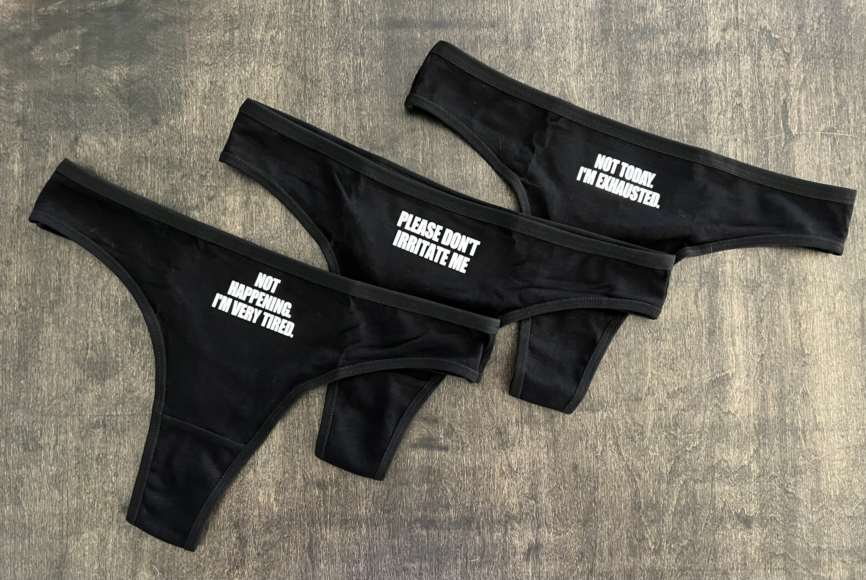 Custom Thong Panties- Custom Text - Etsy
