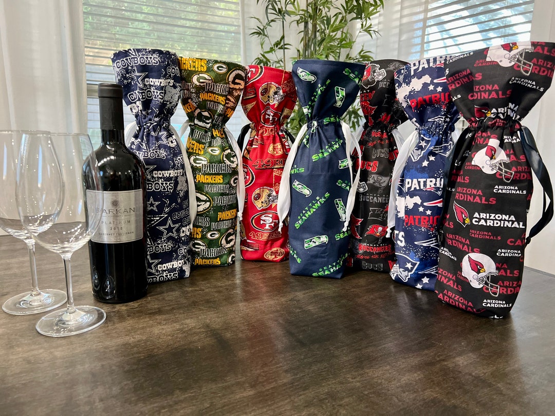 Handmade NFL Wine Totes/gift Bags - Etsy