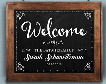 Bat Mitzvah Welcome Sign Printable Bat Mitzvah Welcome Sign - Etsy
