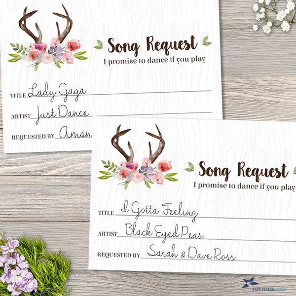 Song Request Cards - Etsy