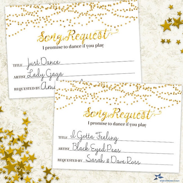 Song Request Cards - Etsy