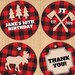 Printable Buffalo Plaid Moose Lumberjack Party Images, Editable PDF ...