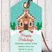 Gingerbread House Holiday Christmas Printable Personalized Gift Favor ...