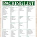 Modern Bright Pink Printable Packing List, 8.5"x11", Editable PDF ...