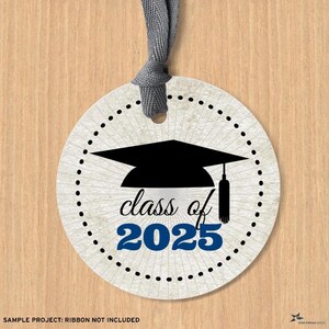 Class of 2025 Graduation Cap 1.5" Printable Images - Blue, Instant ...