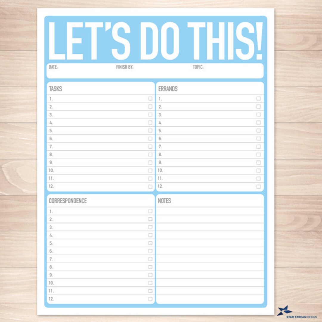 Light Blue and Gray Modern Let's Do This Daily or Weekly to Do ...