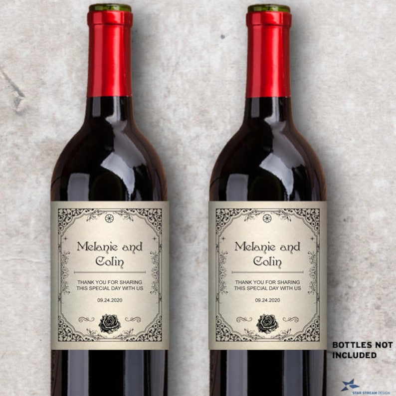 Printable Vintage Steampunk Wine Bottle Labels Bridal Shower - Etsy