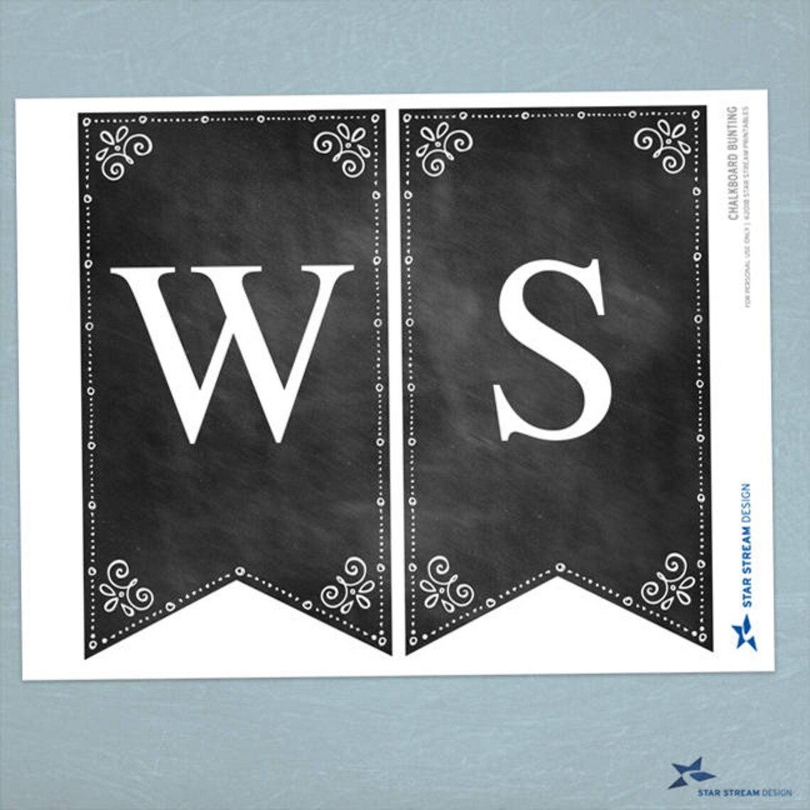 Printable Chalkboard Create Your Own Message Bunting Black - Etsy
