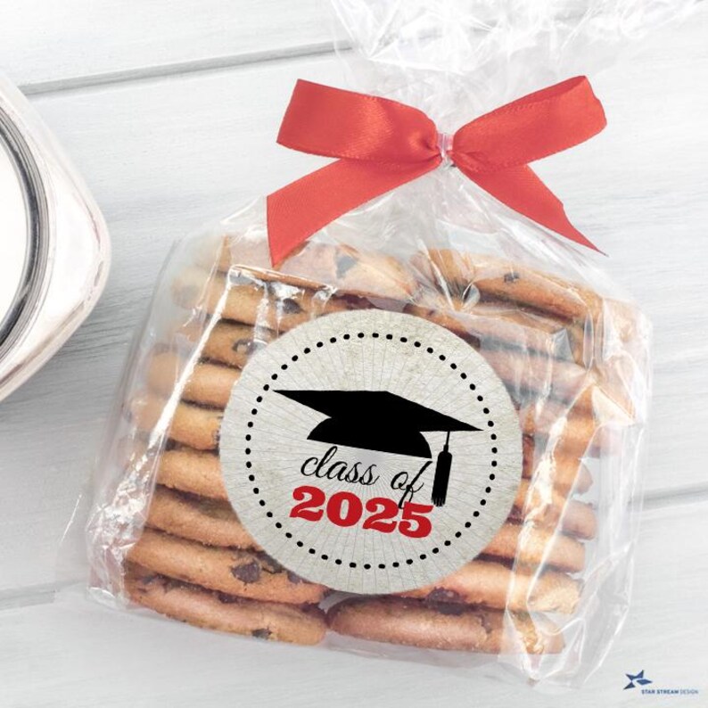 Class of 2025 Graduation Cap 1.5" Printable Images - Red, Instant ...