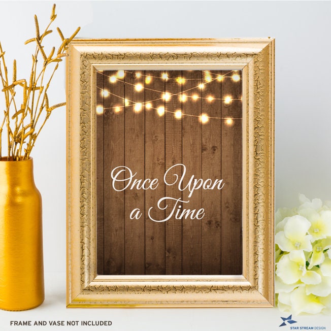 Printable Rustic Party Lights Table Number Name Card | Etsy