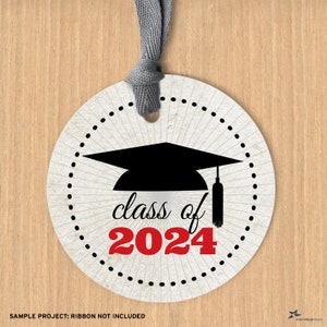 Class of 2024 Graduation Cap 1.5 Printable Images Red, Instant Download ...