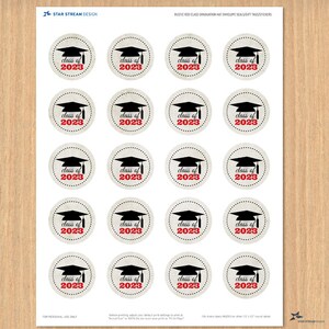 Class of 2024 Graduation Cap 1.5 Printable Images Red, Instant Download ...
