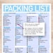Modern Light Blue Printable Packing List, 8.5"x11", Editable PDF ...