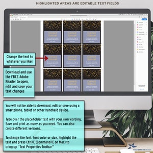 Printable Gold Glitter Look Confetti Rain Mini Wine Bottle Labels; Nine ...