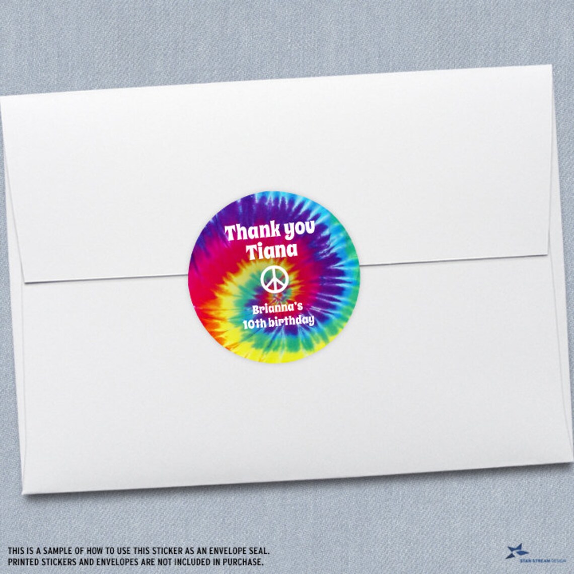 Groovy Tie Hippie Dye Printable Party Images Editable PDF | Etsy