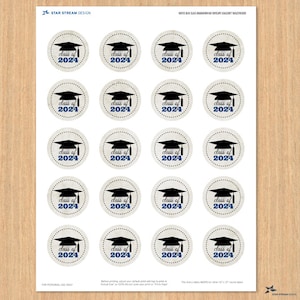 Class of 2024 Graduation Cap 1.5 Printable Images Blue, Instant ...