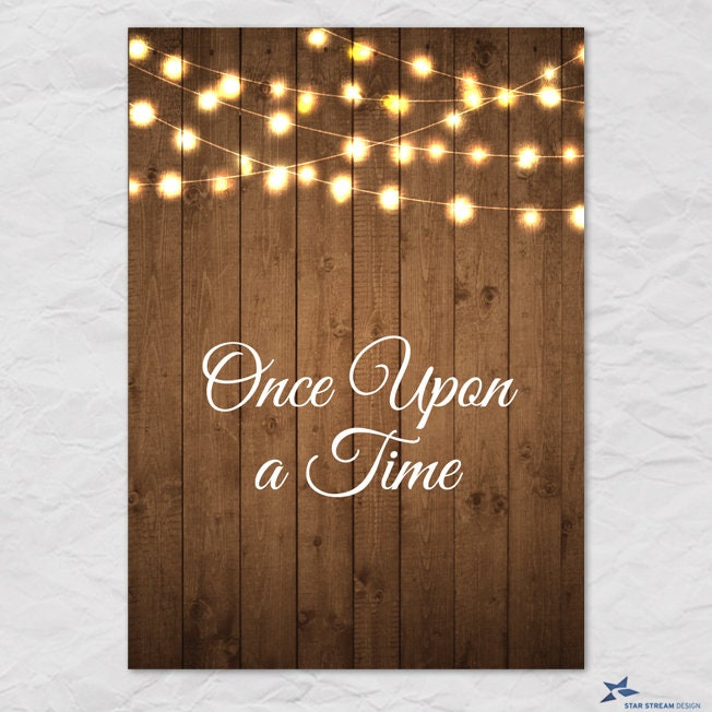 Printable Rustic Party Lights Table Number Name Card | Etsy