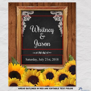 Rustic Chalkboard Lace Sunflowers Printable Wine Bottle Labels - Bridal ...