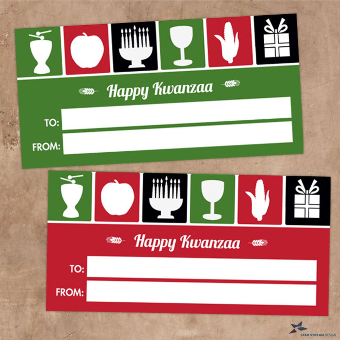 Kwanzaa Symbols Printable Holiday Gift Labels | Etsy