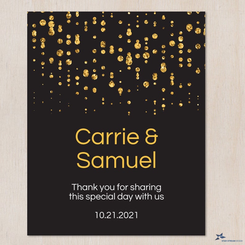 Printable Gold Glitter Look Confetti Rain Wine Bottle Labels - Etsy