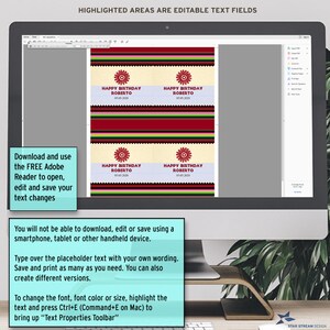 Printable Mexican Serape Fiesta Party Wine Bottle Labels - Etsy