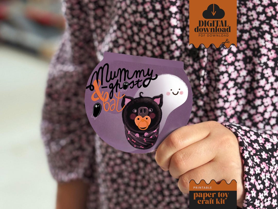 Mummy Ghost House Craft Printable | DIY Project, Halloween Activity ...