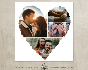 Heart Photo Collage - Etsy
